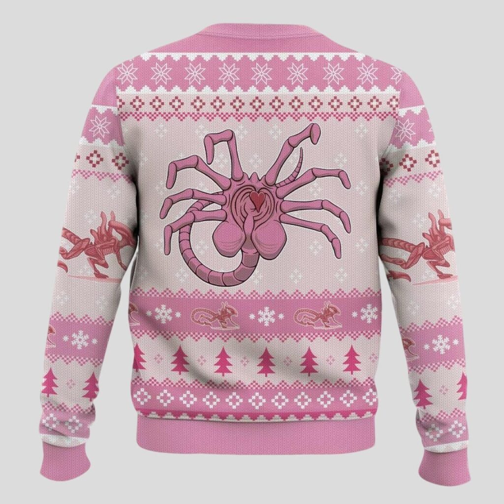 Pink Xenomorph Alien Ugly Sweater - Icestork