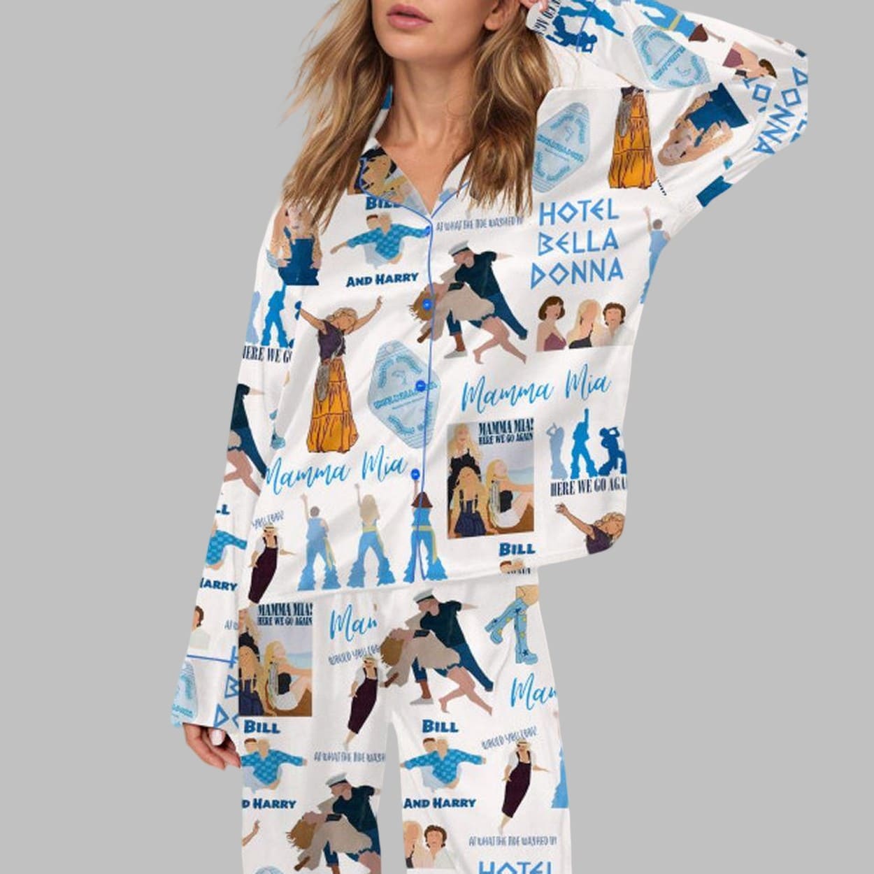 Mamma Mia Satin Pajama Set - Icestork