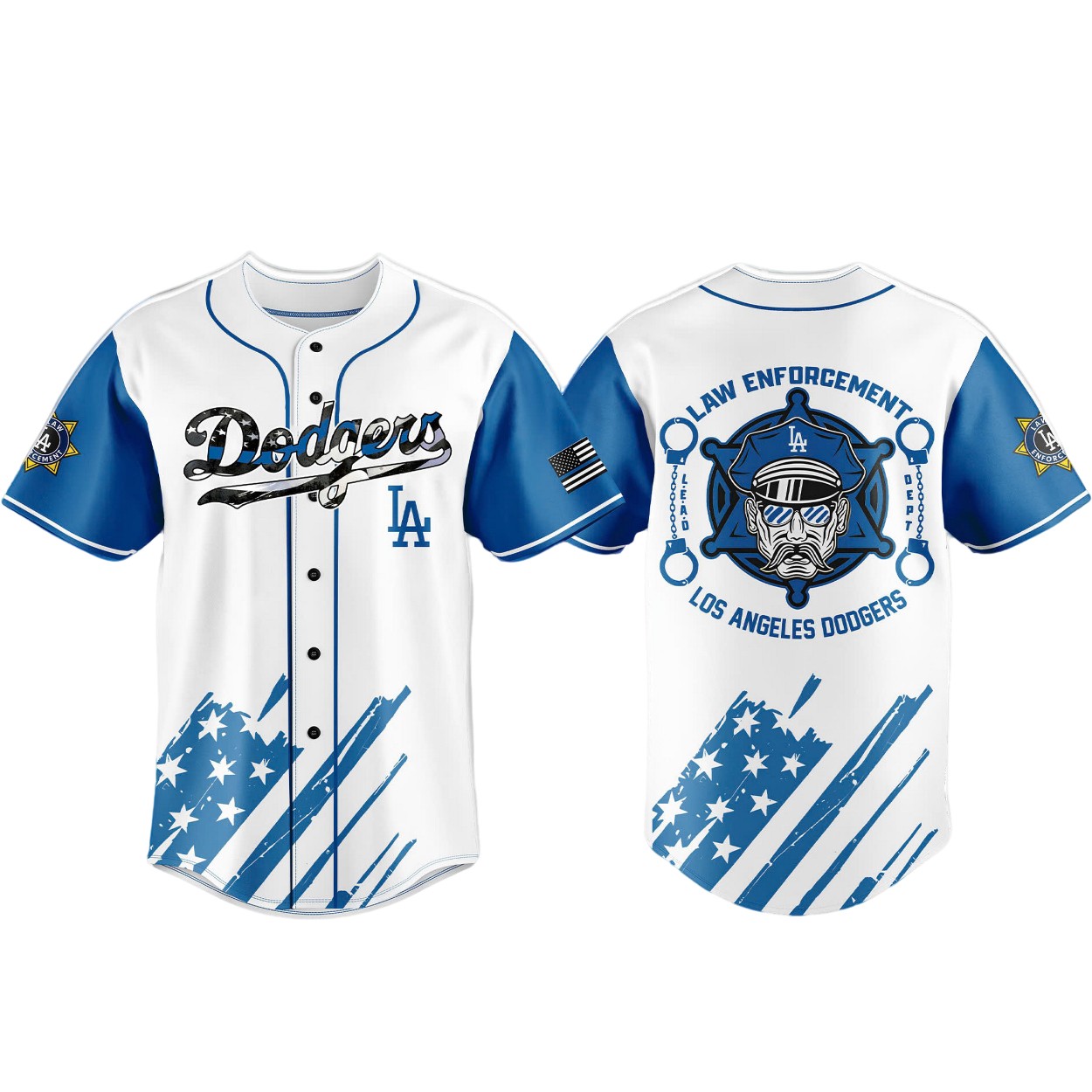 2025 Dodgers Law Enforcement Appreciation Day Baseball Jersey - Icestork