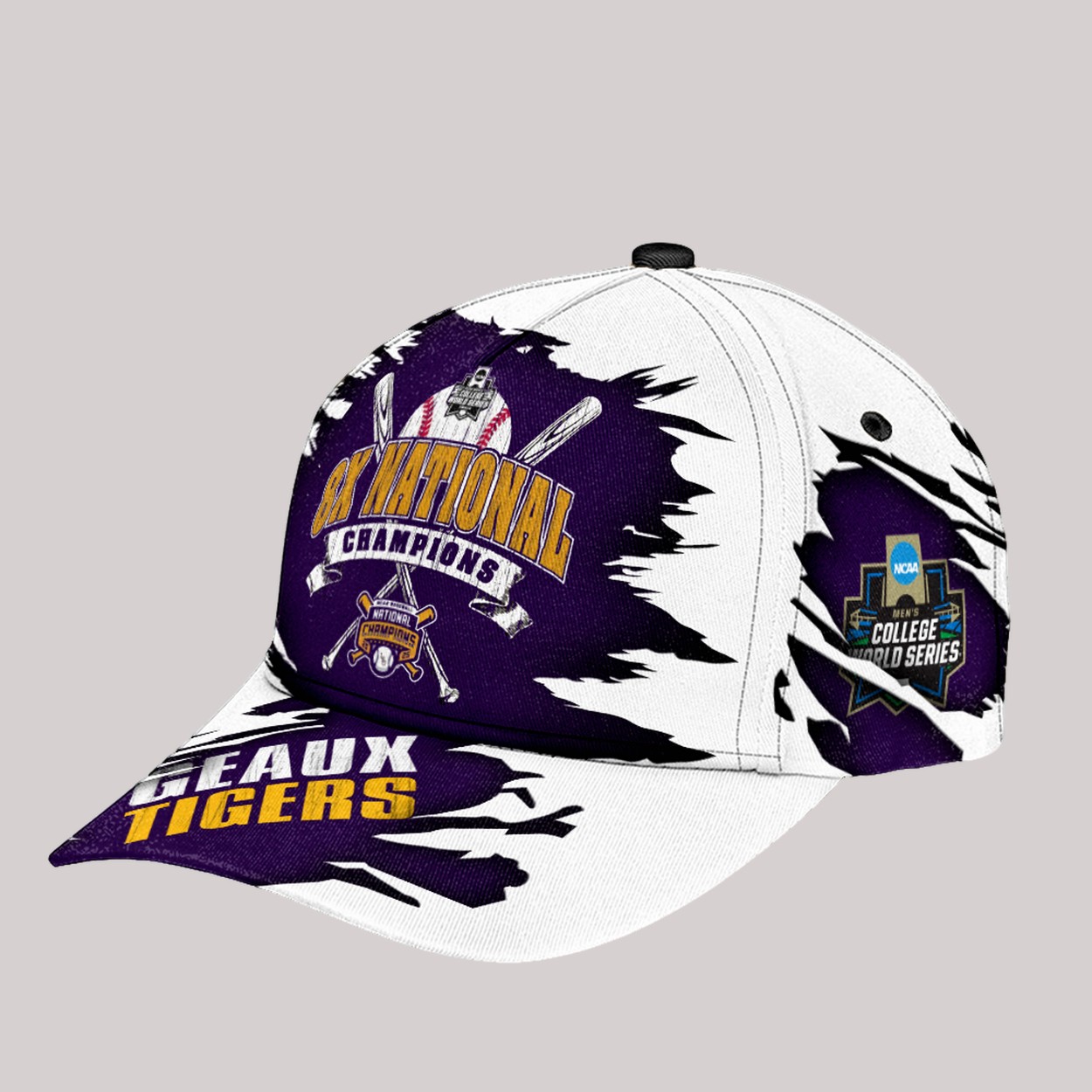 LSU Baseball 8X National Champions Classic Cap - Icestork
