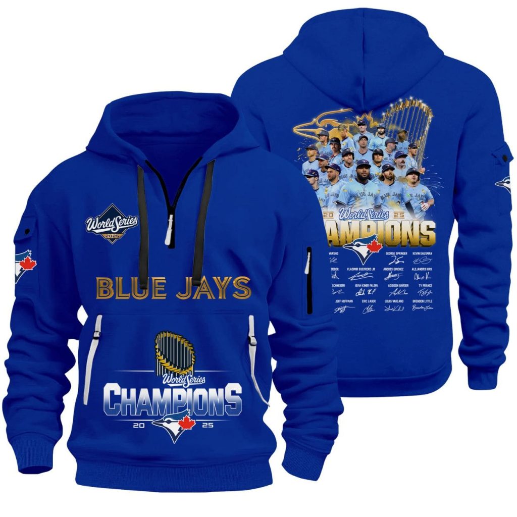 Blue Jays World Series 2025 Signature Quarter Zip Hoodie - Icestork