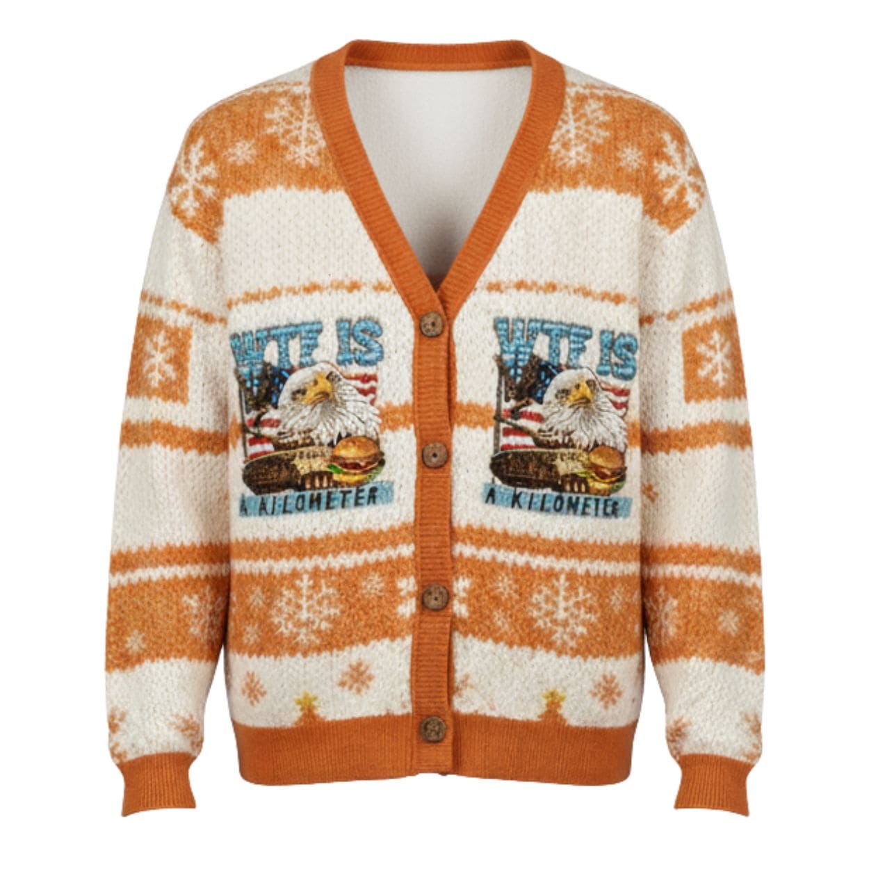 WTF Is A Kilometer Meme Ugly Cardigan Sweater - Icestork
