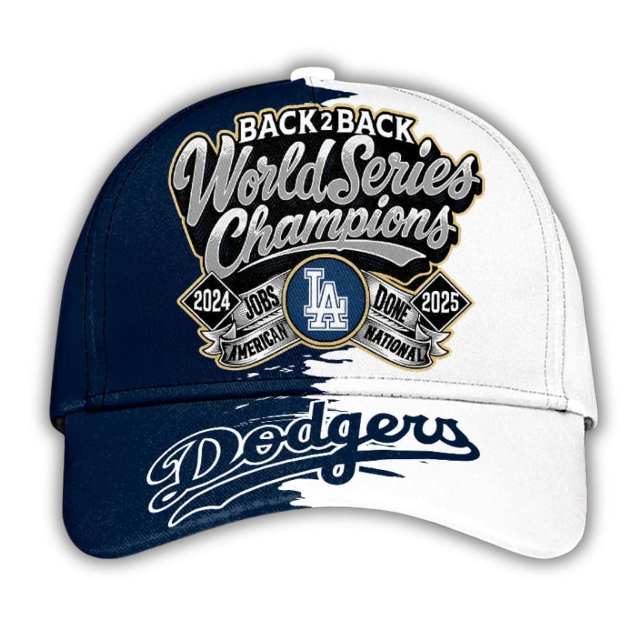 Dodgers Back 2 Back World Series 2025 Classic Cap - Icestork
