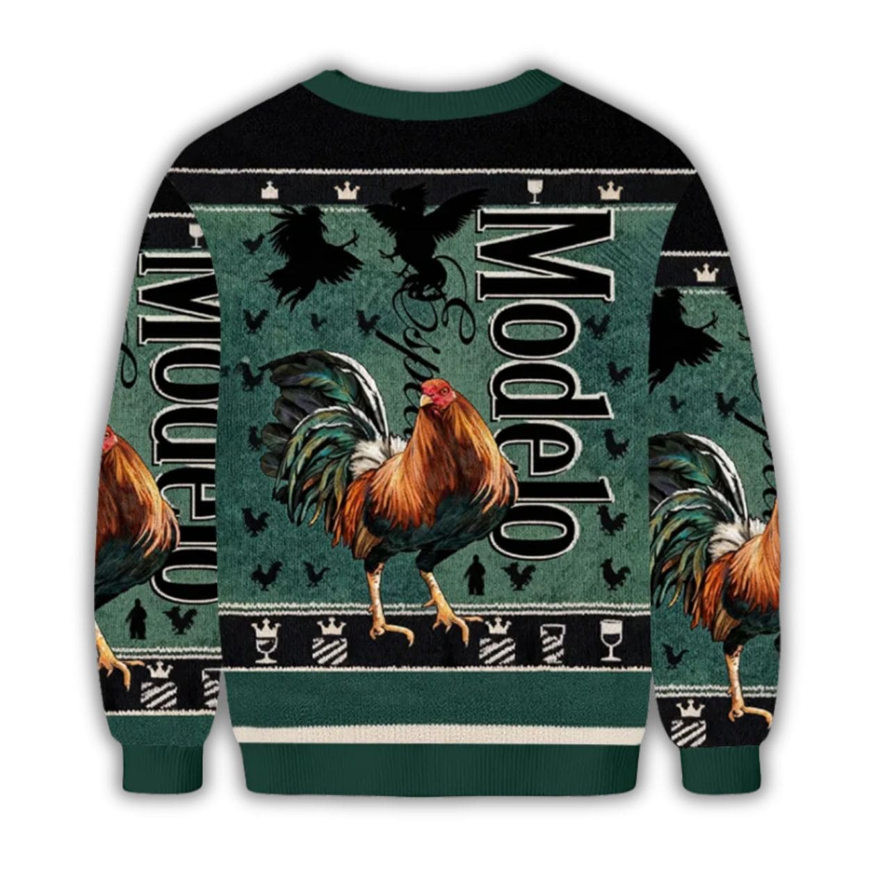 Modelo Rooster Christmas Ugly Sweater - Icestork