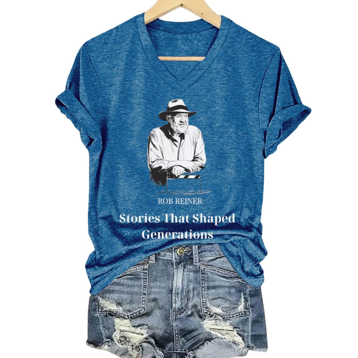 Rob Reiner Stories That Shaped Generations Print V Neck T-shirt - Icestork