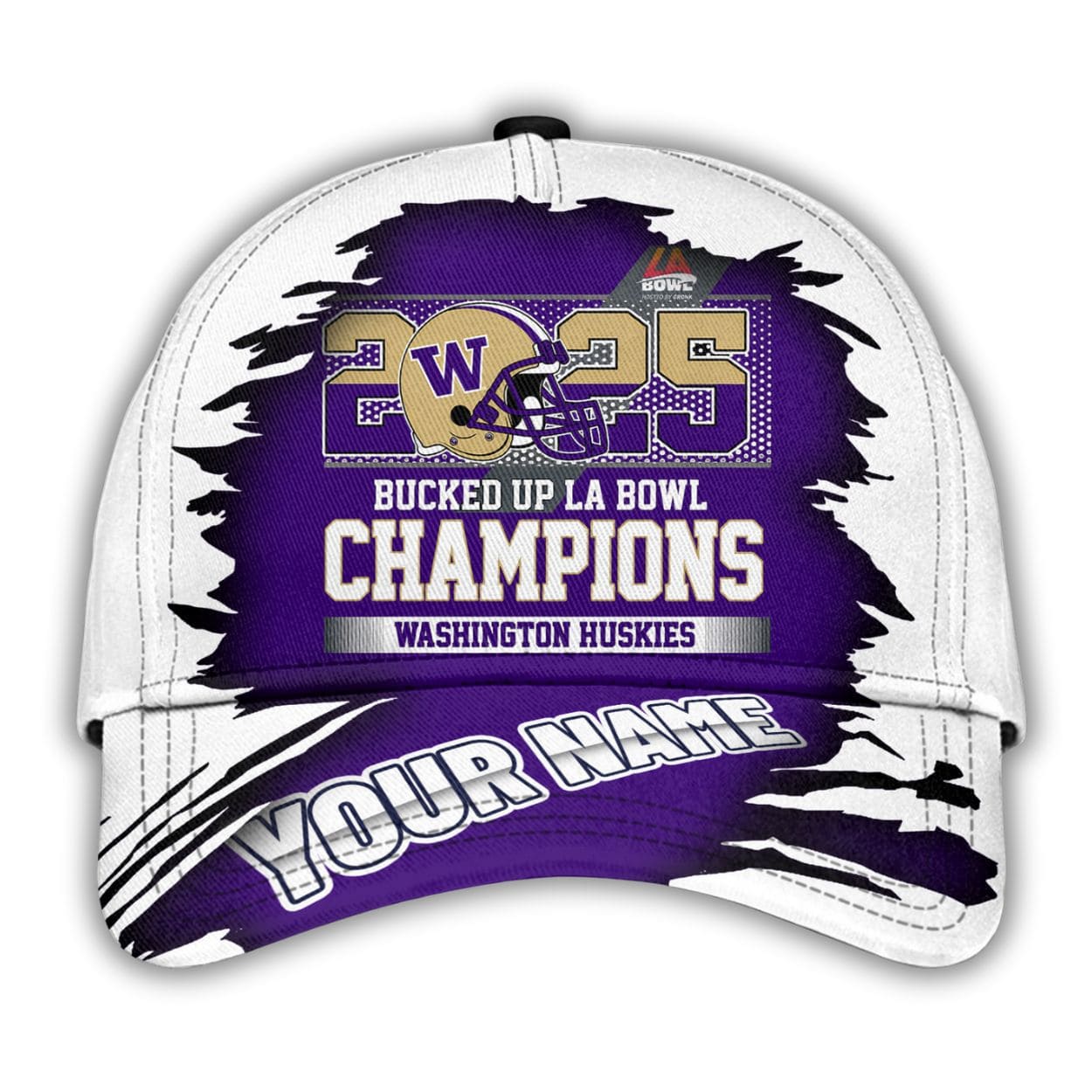 Washington Huskies 2025 Bucked Up La Bowl Champions Hat - Icestork